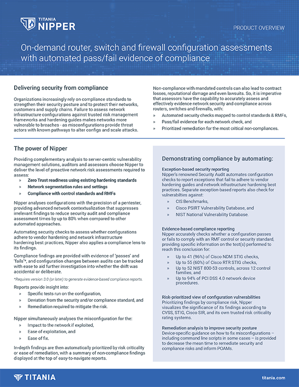 Network Hardening - Security Solution - Titania
